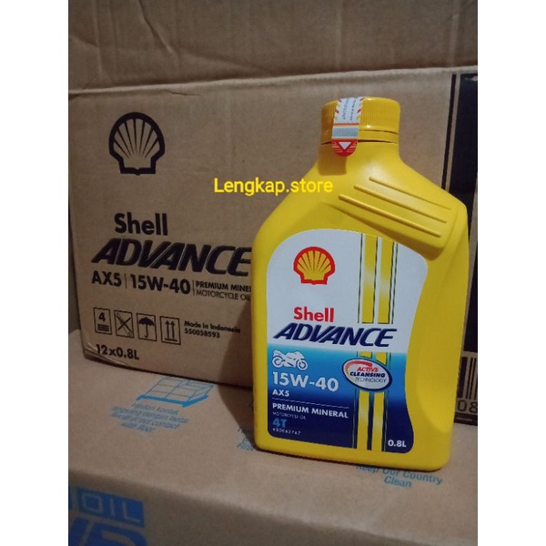 Jual OLI SHELL ADVANCE 15W-40 AX5 0.8L | Shopee Indonesia