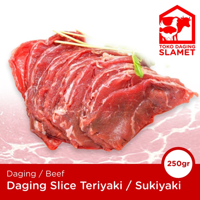 Jual Daging Slice Teriyaki Sukiyaki Shabu-shabu 250gr | 500gr | 1kg ...