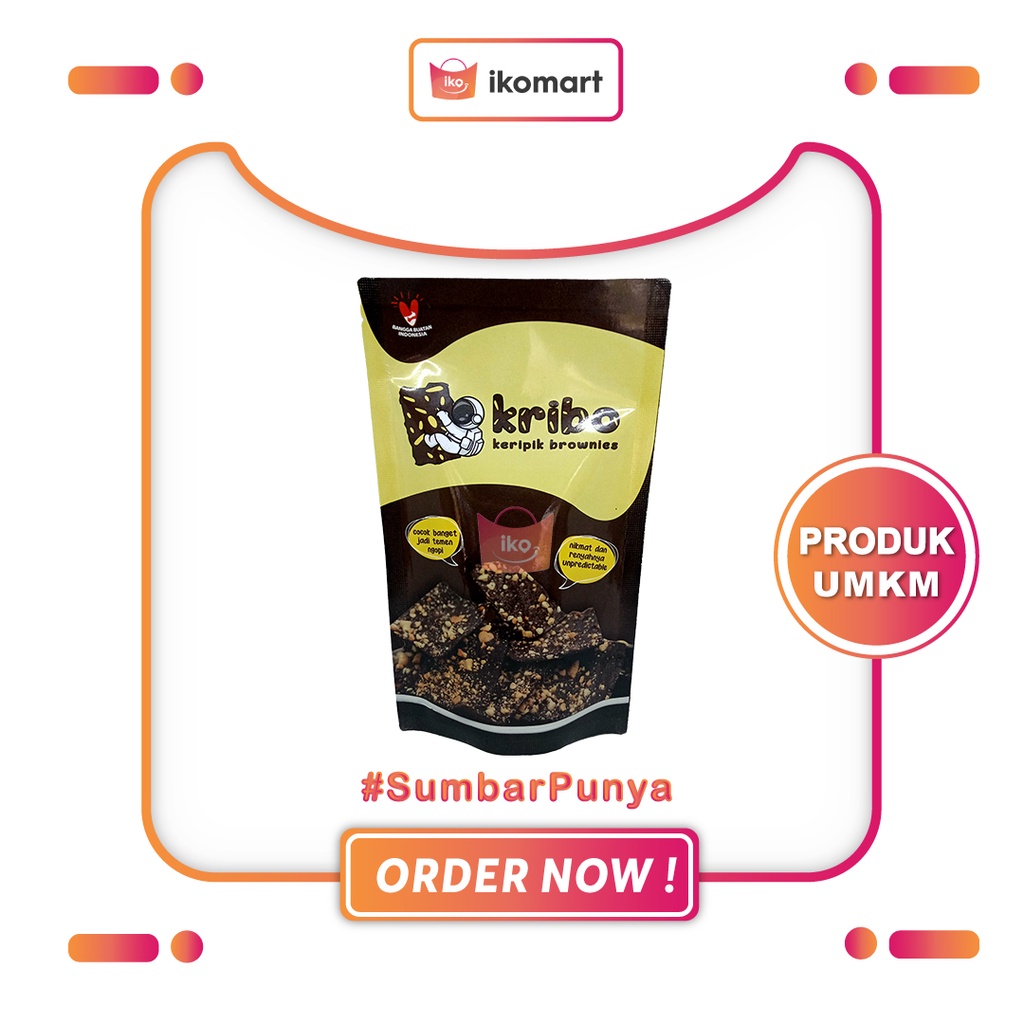 Jual IKOMART Keripik Brownies Kribo Cemilan Coklat Enak Murah | Shopee ...