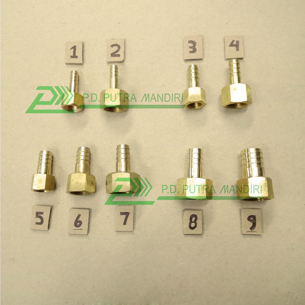 Jual Nepel Selang Drat Dalam 5/8 x F 1/2 - Kuningan / Hose Nipple ...