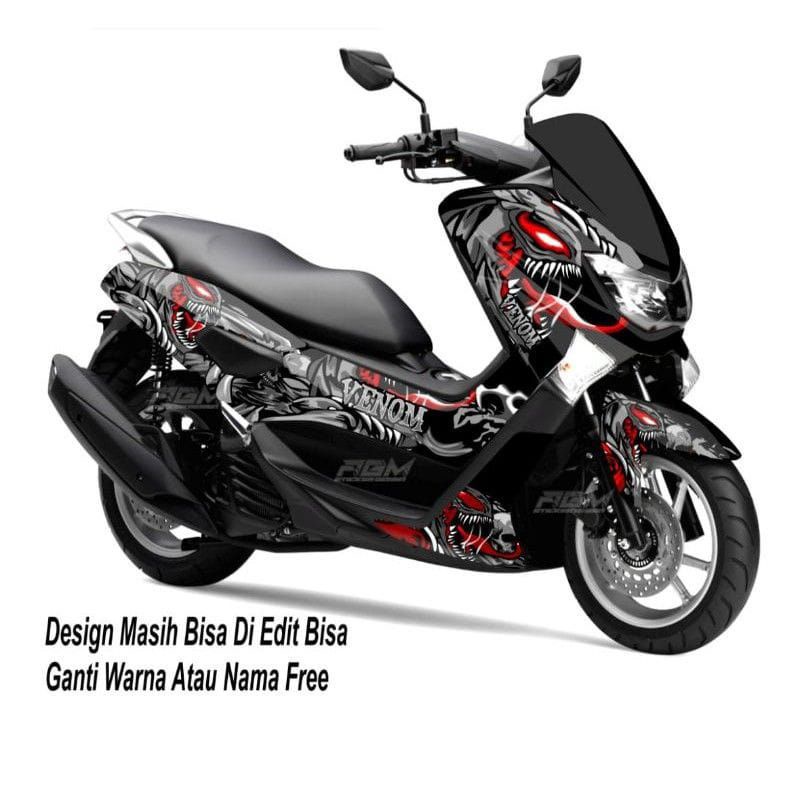 Jual decal sticker variasi motor Yamaha nmax lama full body motip venom ...