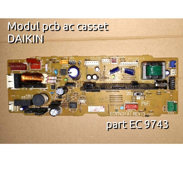 Jual MODUL PCB INDOOR AC DAIKIN CASSETE CASET KASET HT ORIGINAL ...