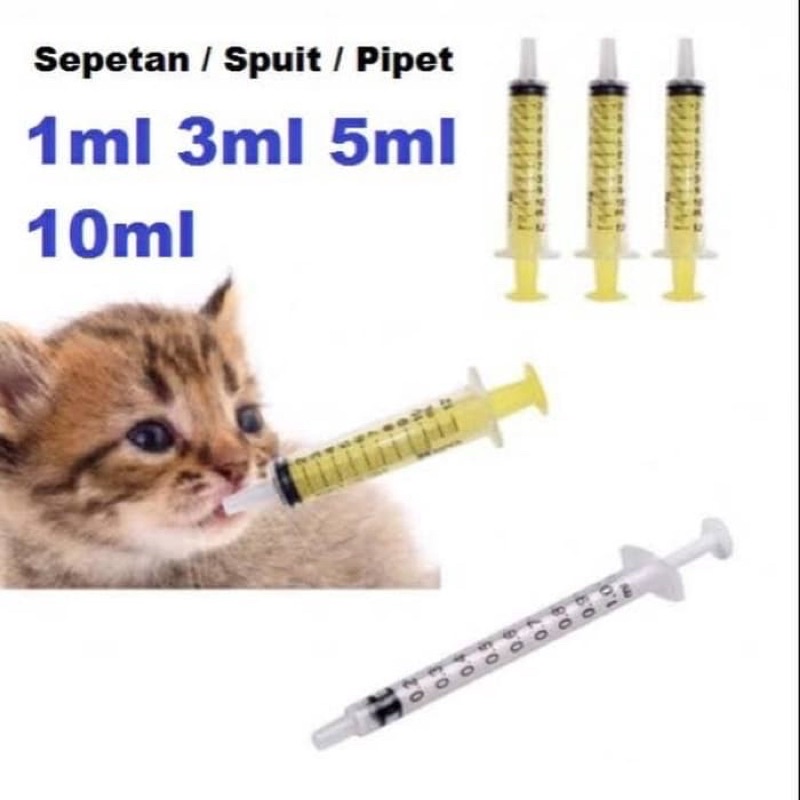 Jual spet kucing pipet 3ml, 5ml, 10ml pipet kucing hewan | Shopee Indonesia