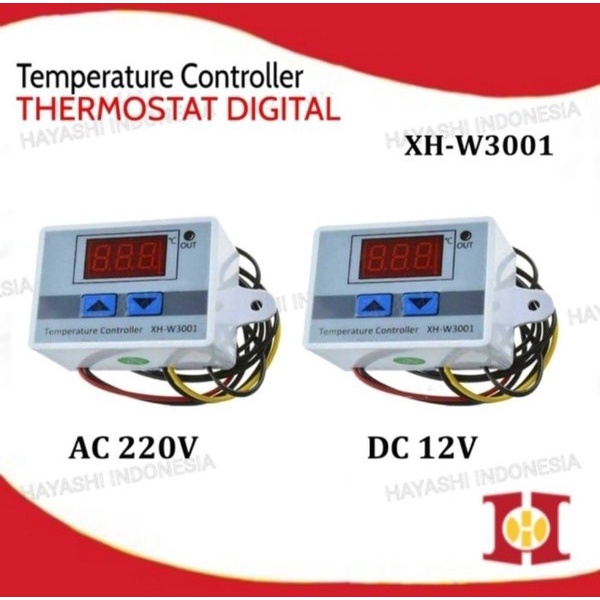 Jual Thermostat Digital AC 220V DC 12V Termostat Pengatur Suhu XH W3001 | Shopee Indonesia