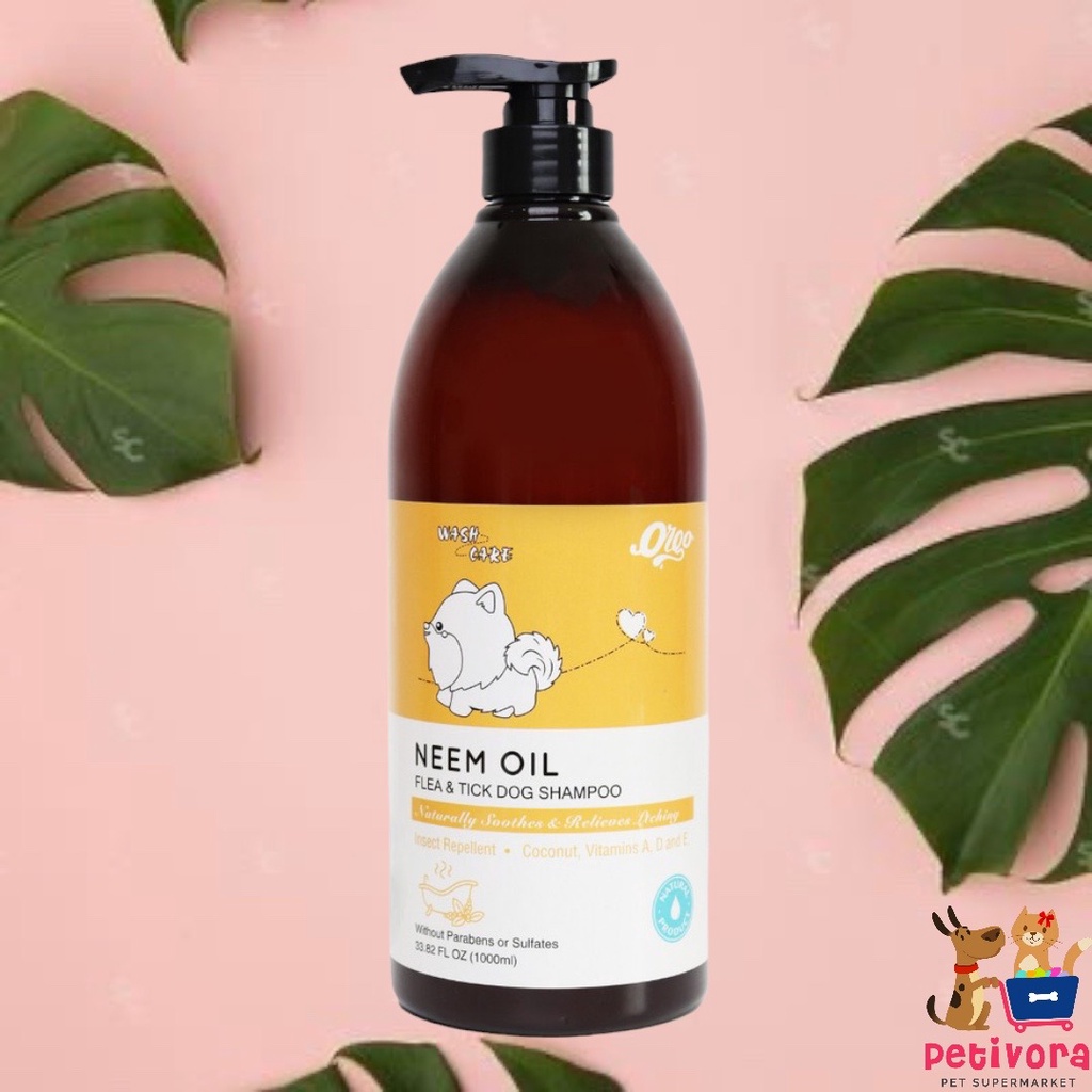 Jual Orgo Neem Oil Flea & Tick Dog Shampoo Anti Kutu Anjing 1liter ...