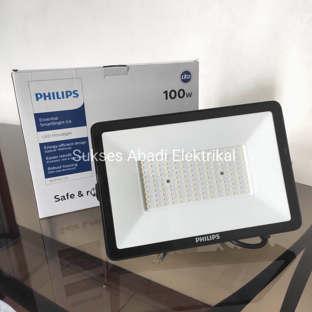 Jual LAMPU SOROT LED FLOODLIGHT 100 WATT PHILIPS BVP 150 | Shopee Indonesia