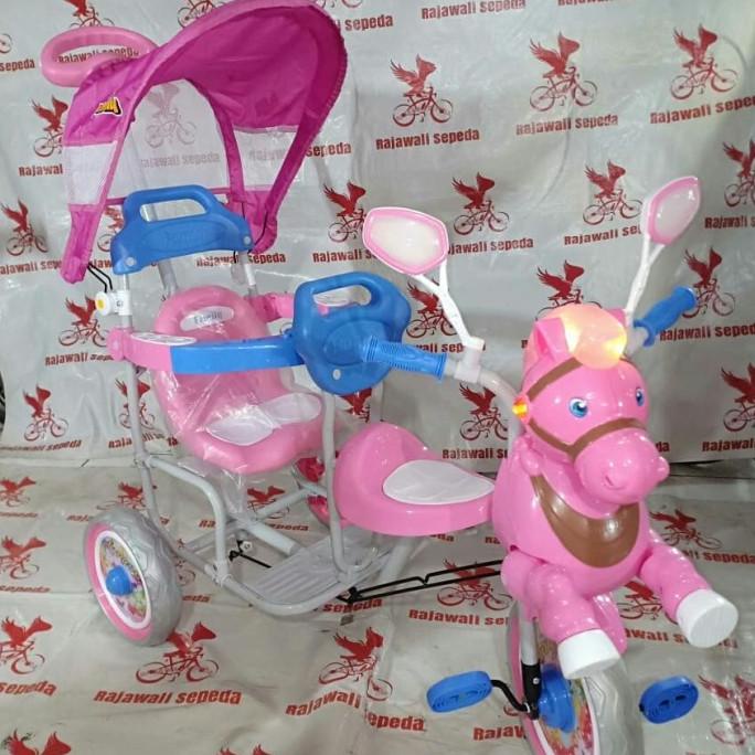 Jual Sepeda anak roda tiga family 9061mainan ic musik kuda boncengan ...