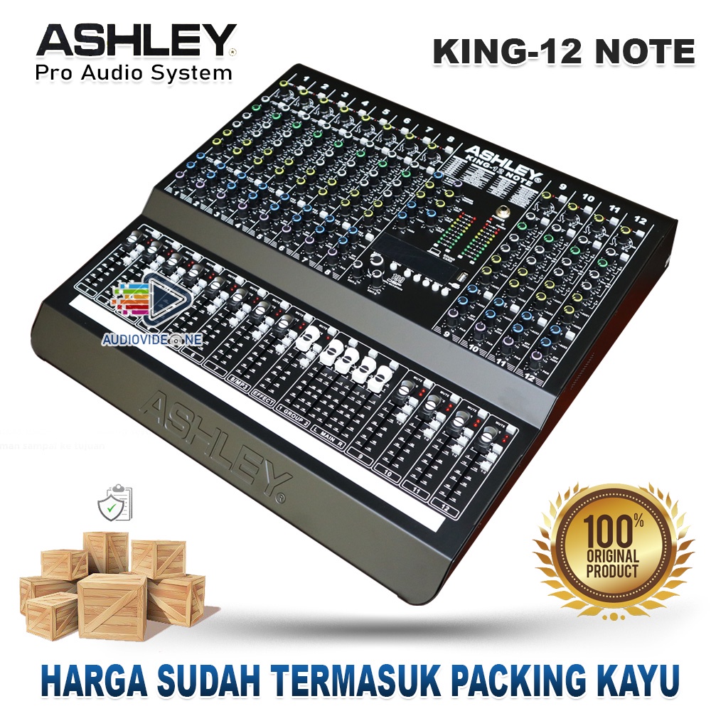 Jual Mixer Ashley King-12 Note Mikser Audio Bluetooth 12 Chanel 199 Dsp Original King12 Note ...