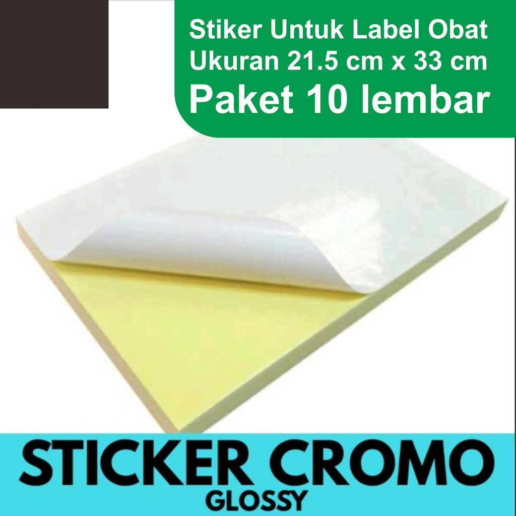 Jual Stiker Label Obat, Stiker Chromo bisa untuk printer rumahan ...