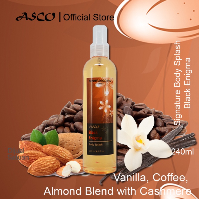 Jual [ Vanilla Coffee ] Asco Body Splash BLACK ENIGMA 240ml Fragrance ...