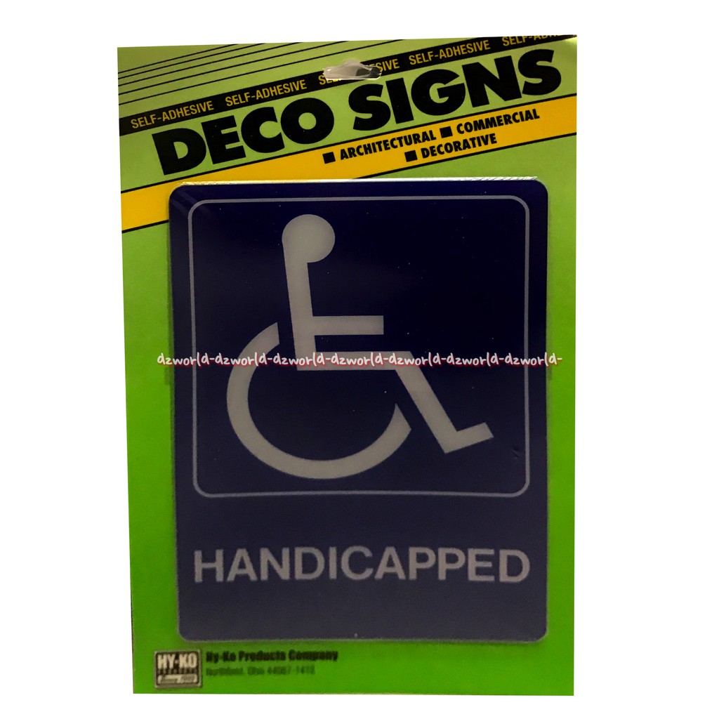 Jual Deco Signs Stiker Handicapped Wheel Chair Sticker Peringatan Untuk ...