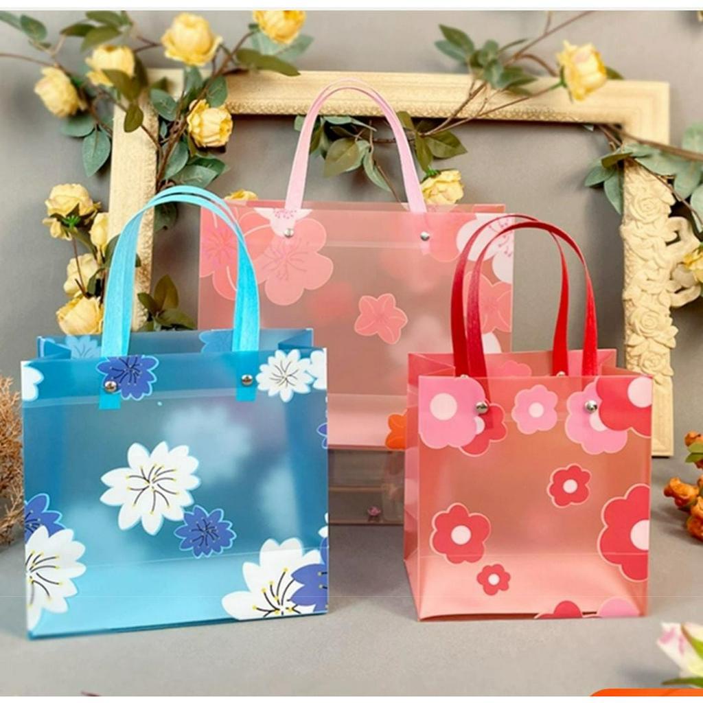 Jual TAS PVC MOTIF BUNGA / TAS TRANSPARAN / TAS BENING / TM06 | Shopee ...