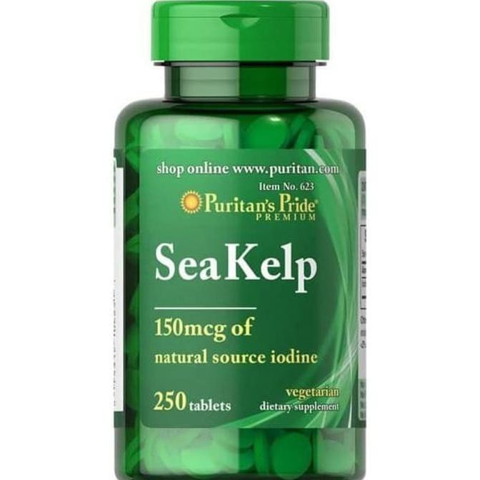 Jual PROMO Puritan's Pride Sea Kelp 150 mcg / 250 Tablets Natural Iodine | Shopee Indonesia