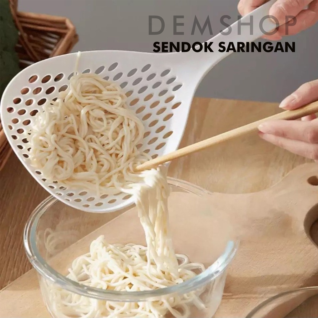 Jual Sendok Besar Saringan Makanan / Spatula Penyaring Mie Sebaguna ...