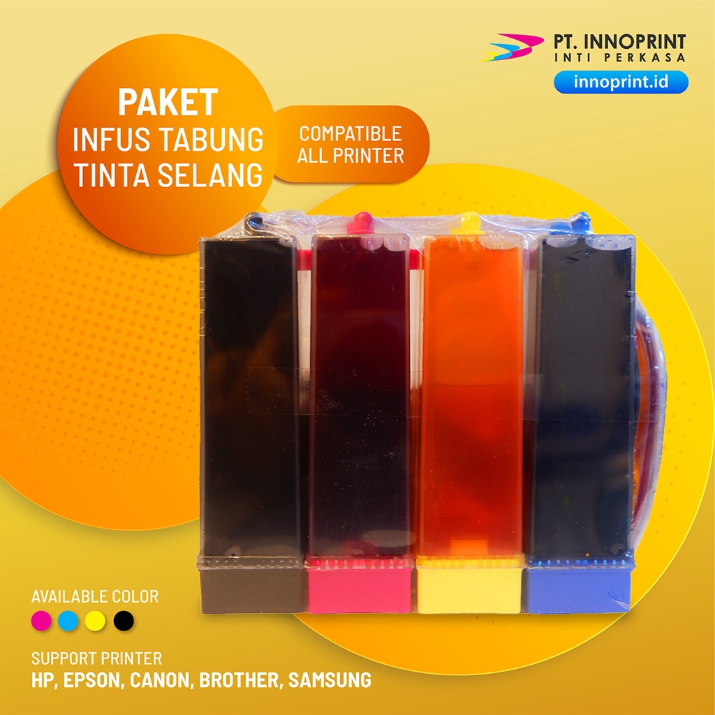 Jual PAKET TINTA INFUS TABUNG SELANG CMYK Universal All Printer Canon ...
