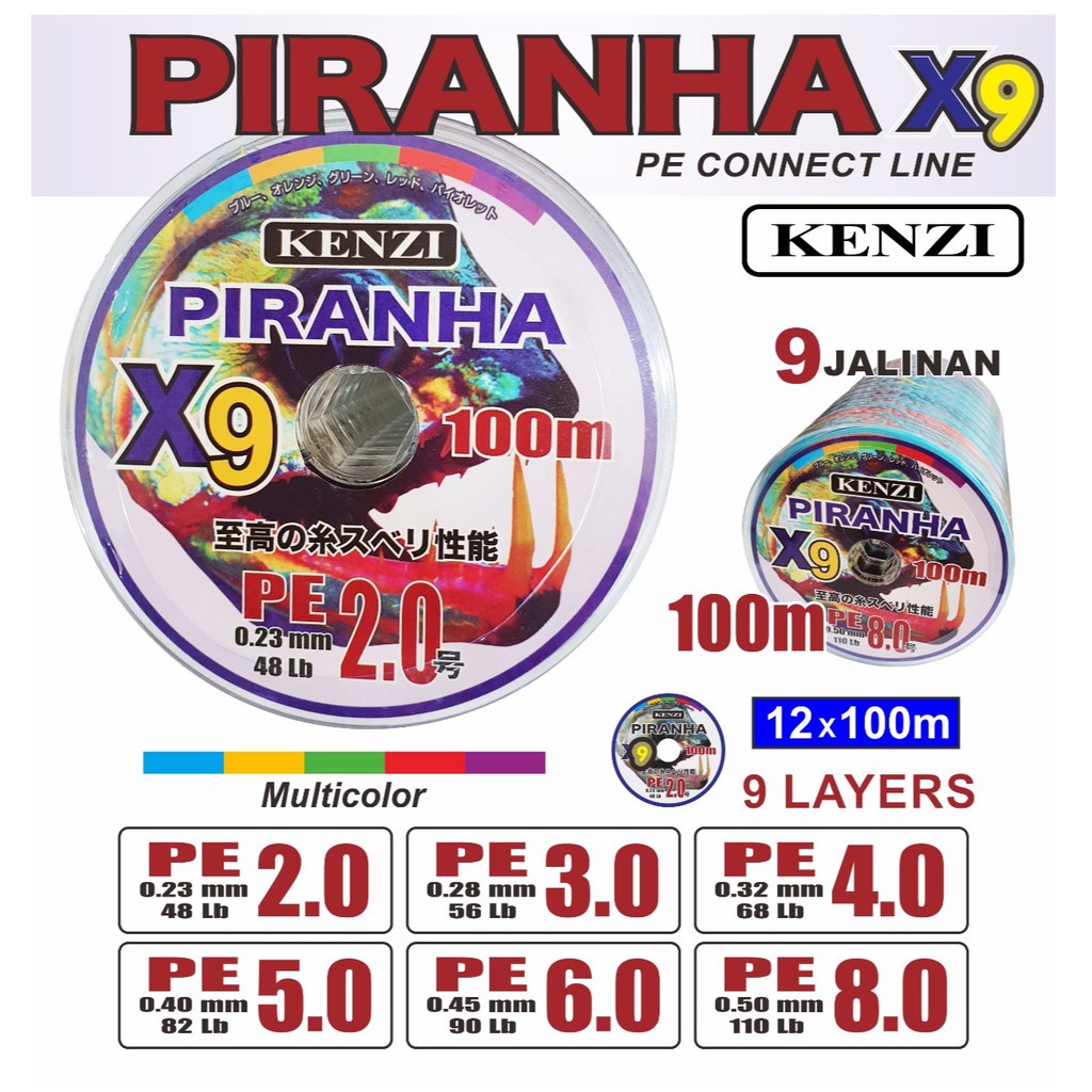 Jual Tali Pe Piranha x9 100m | Shopee Indonesia