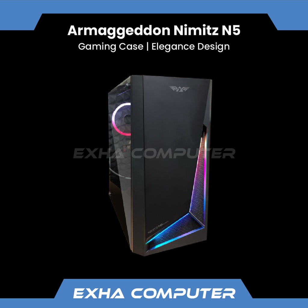 Jual Casing Gaming Armaggeddon Nimitz N5 RGB Gaming Case | Shopee Indonesia