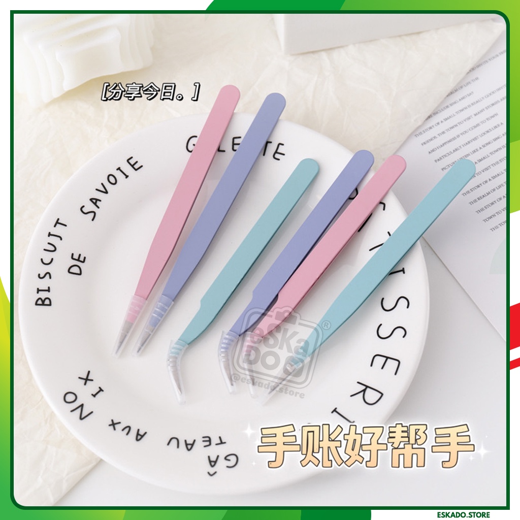 Jual Pinset Tumpul Stainless Steel / Pinset Bulu Mata / Pinset Stiker ...