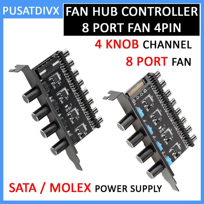 Jual FAN HUB SPEED CONTROLLER 8 PORT 3PIN 4PIN PWM KIPAS CASING COOLING ...