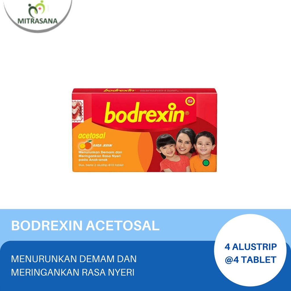 Jual Bodrexin Acetosal / Penurun Demam / Rasa Jeruk / 80 Mg 1 STRIP @4 ...