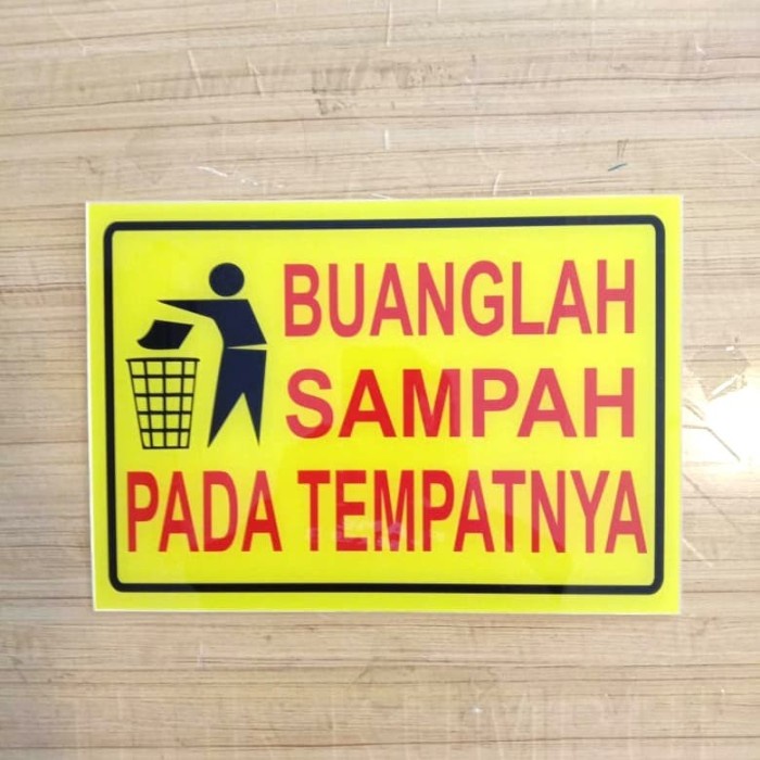 Jual SIGN AKRILIK K3 RAMBU SAFETY BUANGLAH SAMPAH PADA TEMPATNYA ...