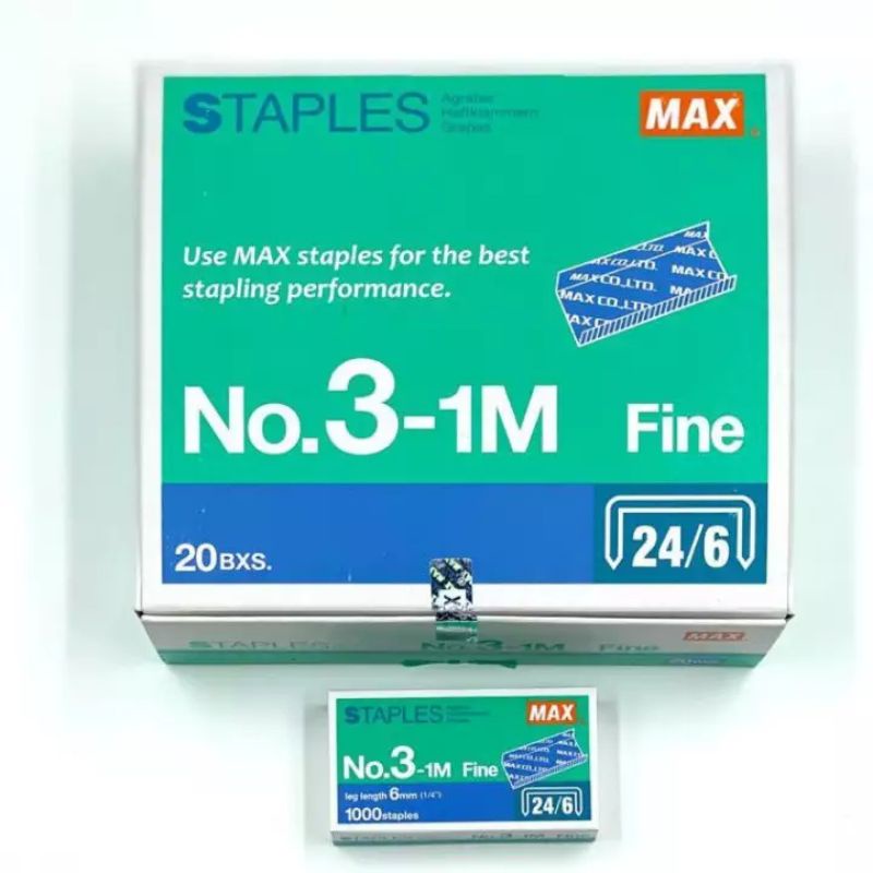 Jual Isi Staples MAX Besar No.3-1M / Refill Stapler No.3 / Harga per ...