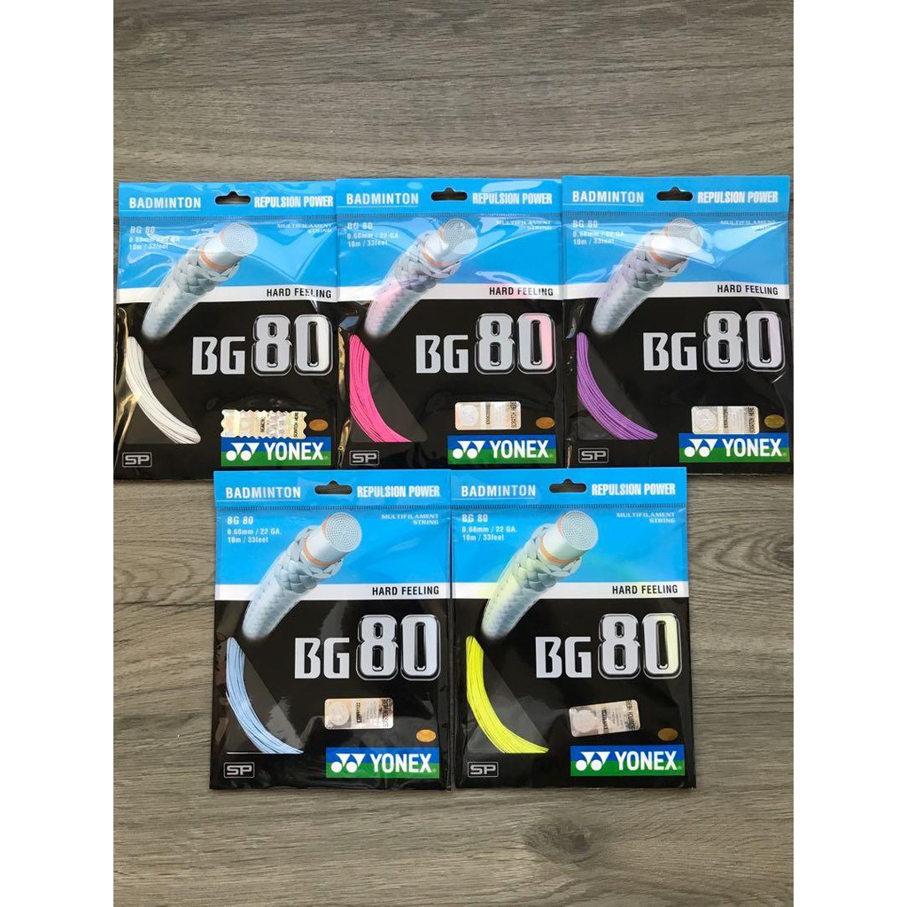 Jual Senar Raket Badminton Yonex BG 80 / Senar Bulu tangkis Yonex BG80 / badminton stinrg ...