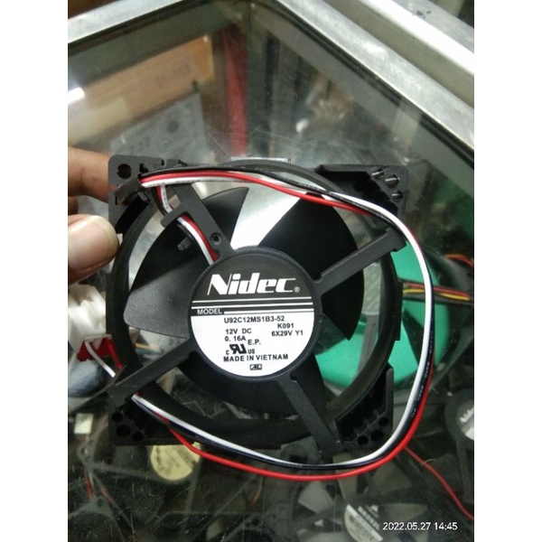 Jual FAN DC 12V 9cm x 9cm merek NIDEC MADE IN VIETNAM kipas untuk kulkas | Shopee Indonesia