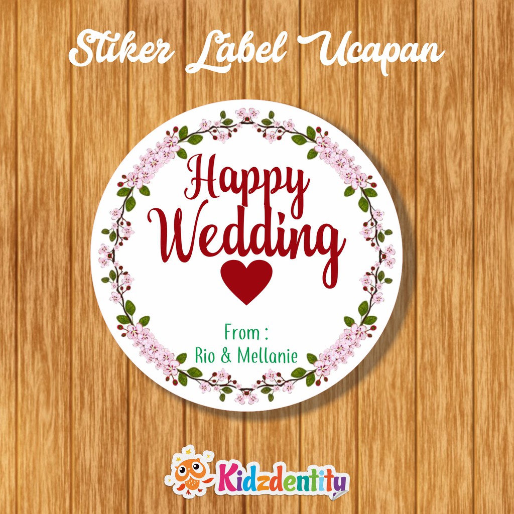 Jual STIKER LABEL UCAPAN WEDDING | Shopee Indonesia
