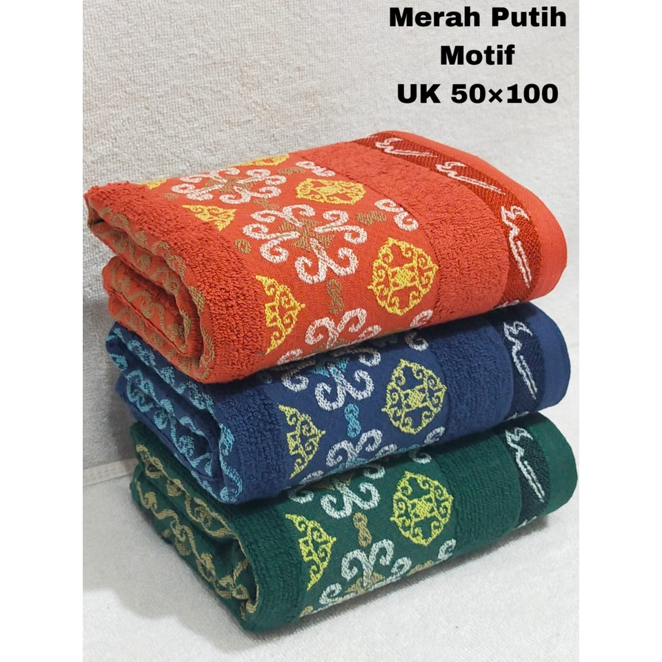 Jual HANDUK MANDI UKURAN 50 X 100 CM MEREK MERAH PUTIH MENYERAP AIR ...