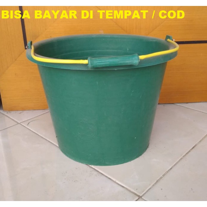 Jual EMBER PLASTIK HIJAU 3 RODA BESAR / EMBER COR ANTI PECAH / EMBER ...