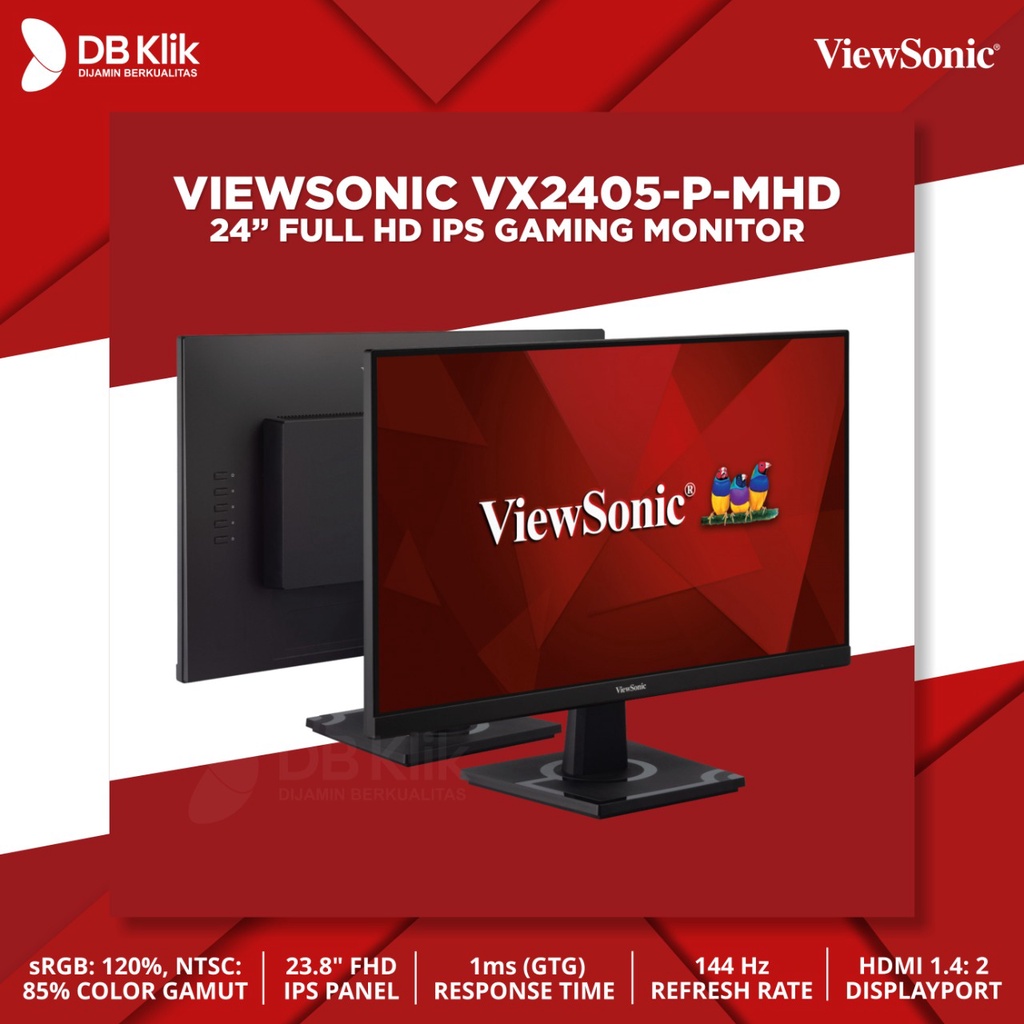 Jual LED Monitor Gaming VIEWSONIC VX2405-P-MHD 23.8" 144Hz FHD HDMI DP ...