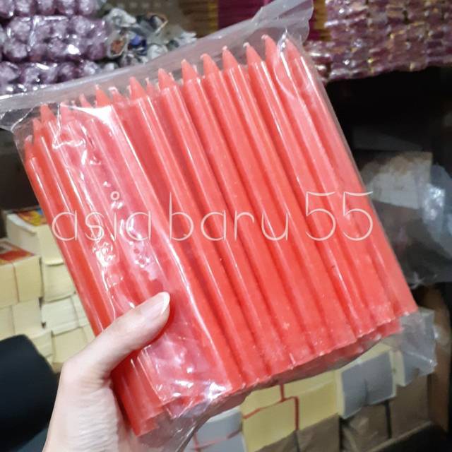 Jual Lilin Merah 1kg uk. kecil , Lilin , lilin sembahyang / lilin puja ...