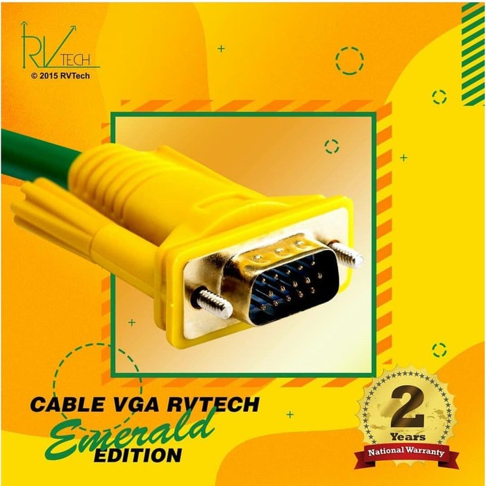 Jual Kabel VGA 1,5 Meter RVTECH Emerald Edition High Quality Gold Plate Garansi 2 Tahun | Shopee ...