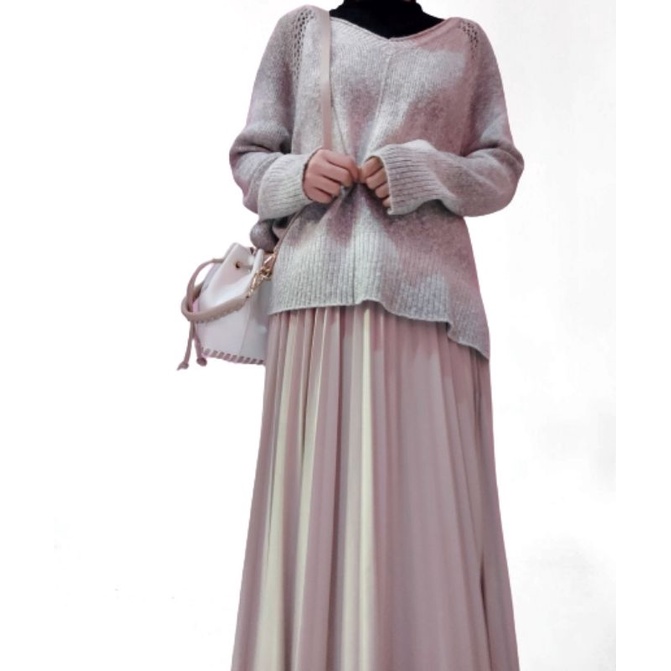Jual Sweater + Rok Plisket (One set) | Shopee Indonesia