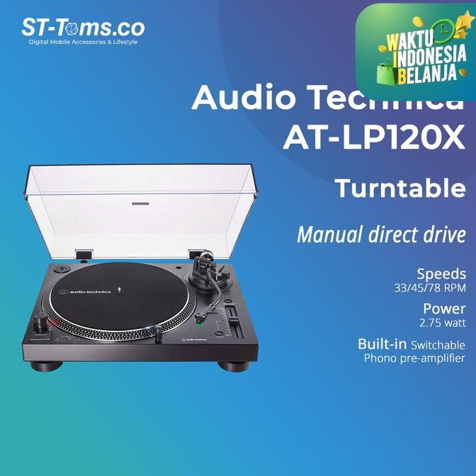 Jual GRATIS ONGKIR Audio Technica AT-LP120 Direct-Drive Professional ...