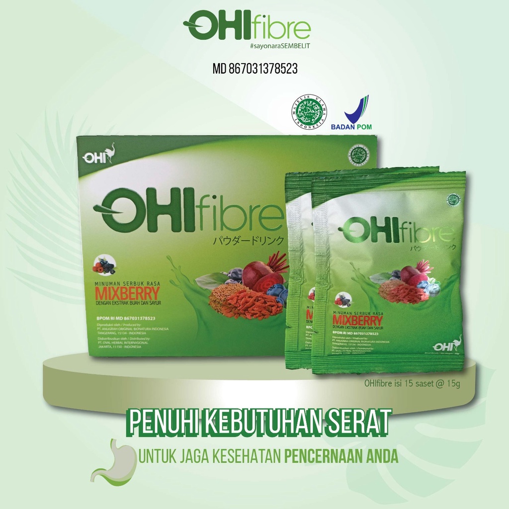 Jual OHIfibre BPOM 15 sachet pelangsing diet obat kurus - Mixberry ...