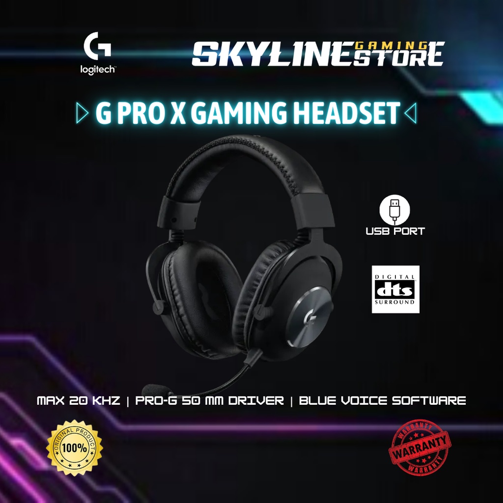 Jual Logitech G Pro X Wired Gaming Headset and Mic 7.1 with Noise ...
