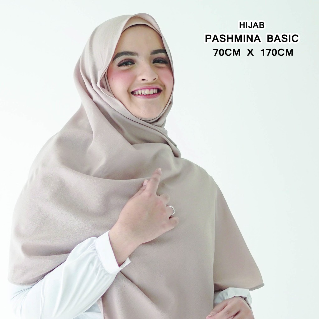 Jual Hijab Pashmina/Pasmina Diamond Crepe - Basic | Shopee Indonesia
