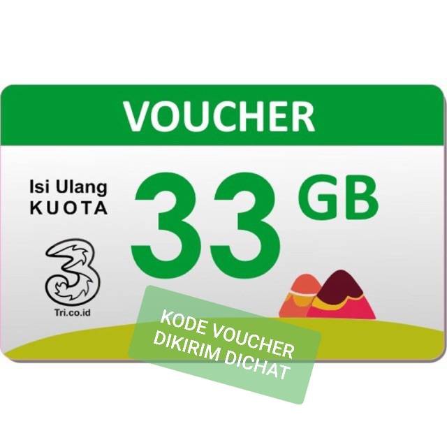 Jual [PROMO] TRI Three KUOTA LTE 33GB PAKET DATA TRI 3+30GB Paket ...