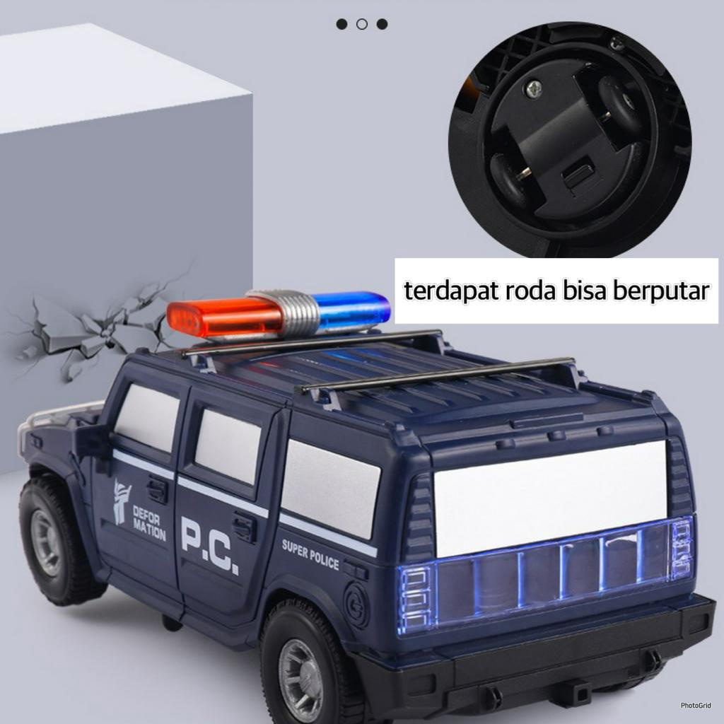 Jual HAPPYTOYS.888 #B74 MAINAN MOBIL POLICE ROBOT / MOBIL ROBOT POLISI ...