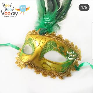 Jual Topeng Gatsby/prom pesta/party mask/topeng bulu/topeng masquerade/topeng halloween/topeng ...