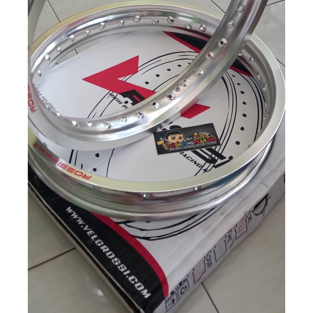 Jual VELG ROSSI SET DEPAN BELAKANG UKURAN 185 215 RING 17 WARNA SILVER ...