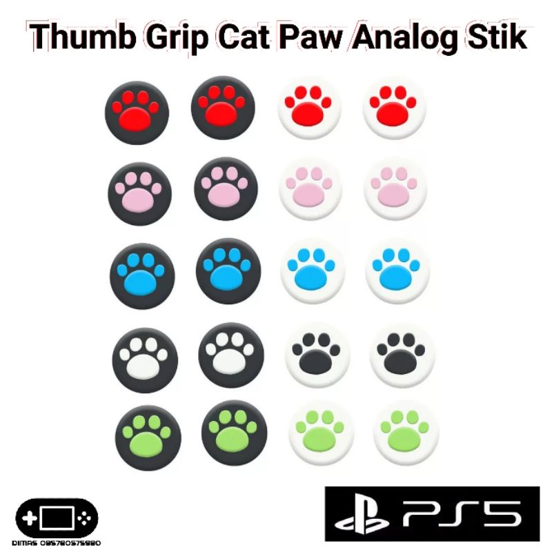 Jual Thumb Grip Cat Paw Analog Stik ps2 ps3 ps4 ps5 karet tombol ...