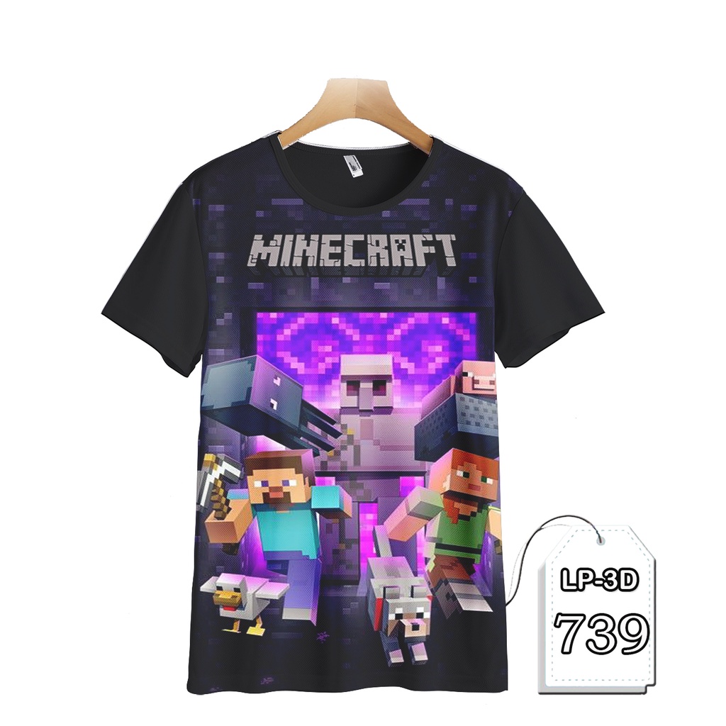 Jual Baju Minecraft Kaos Game Anak dan Dewasa Printing 3D #LP3D-739 ...