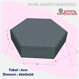 Jual Panel Akustik Hexagon 30cm (30x26x15cm) Tebal 6cm | Busa Peredam ...
