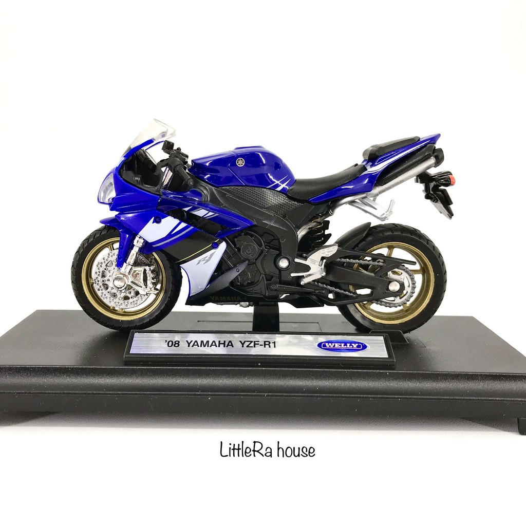 Jual Diecast Yamaha YZF R1 Skala 1:18 by Welly| Miniatur Yamaha YZF R1 ...