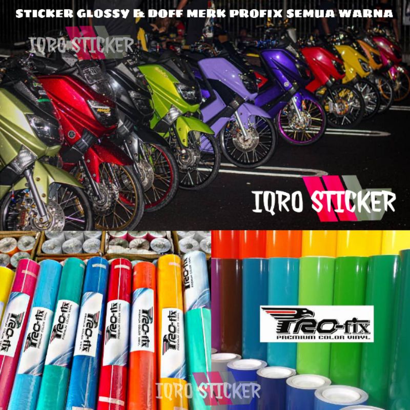 Jual Stiker skotlet motor merk profix jenis glossy semua warna sticker ...