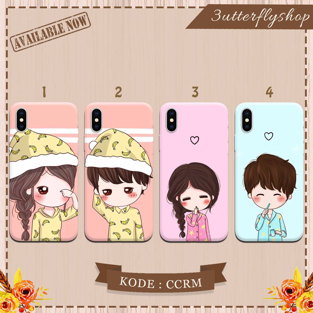 Jual Cute Couple casing case HP xiaomi samsung iphone oppo vivo realme ...