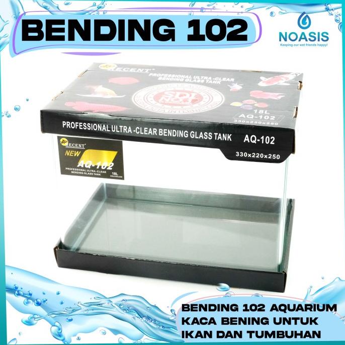 Jual AQUARIUM AQUASCAPE BENDING IMPORT GLASS TANK RECENT AQ 102(GOJEK/GRAB) | Shopee Indonesia